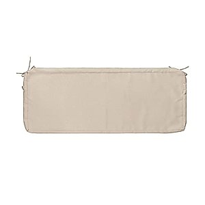 FUNHOME Water-Resistant Outdoor Bench/Settee Cushion Slip Cover,Patio Furniture Cushion Covers,Garden Long Chair Cover ONLY-54x18x3 INCH (Antique Beige)