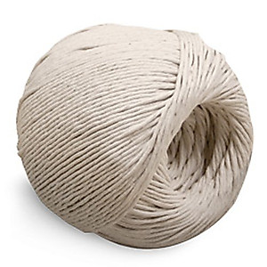 Retail Packaged - Cotton Twine Balls - Natural Color - 5-Ply - Size 6 Yarn - 2400' Ft/Lb (300/Carton) - CWC-003040