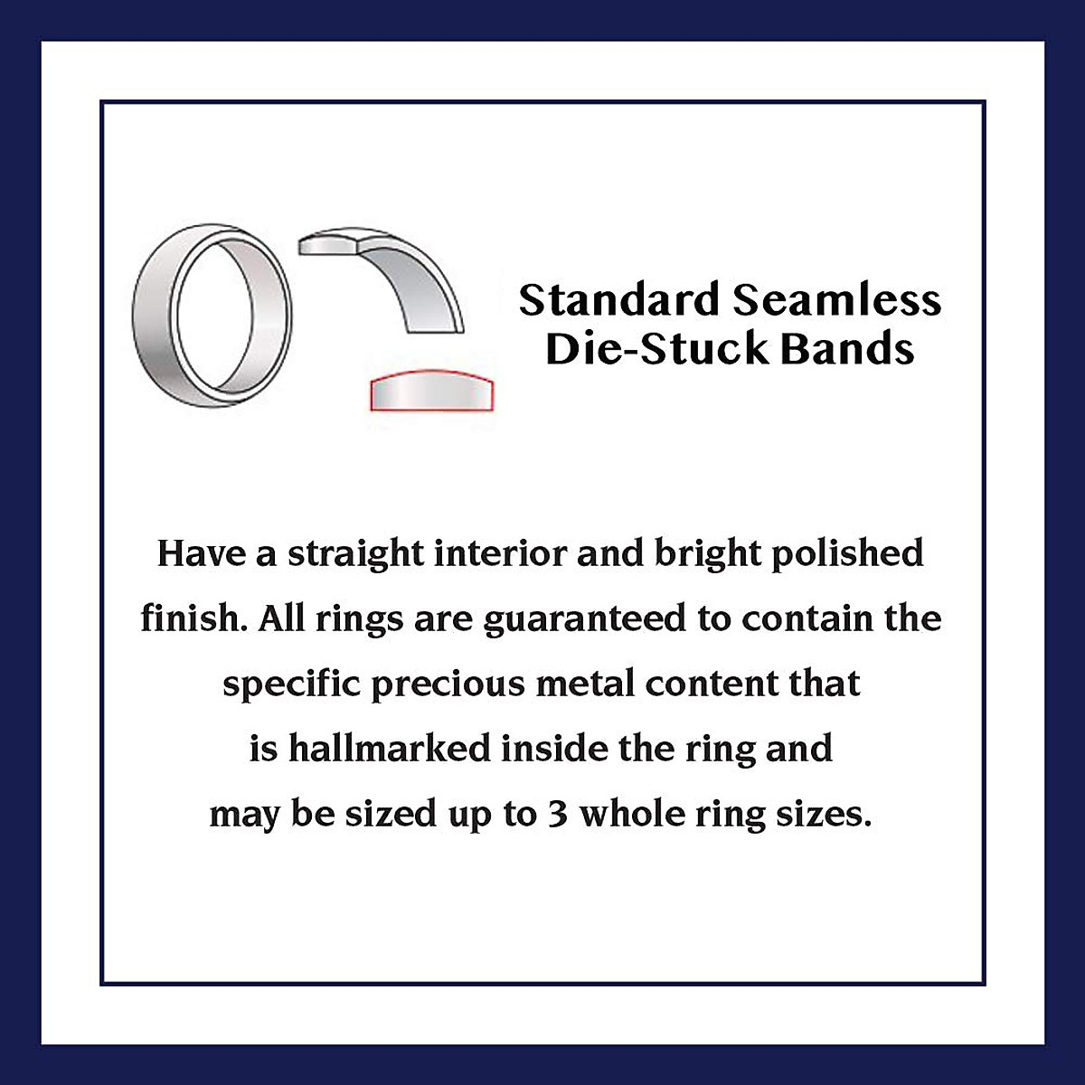 Decadence 14K Yellow Gold 2mm Polished Plain Wedding Band, Size 9