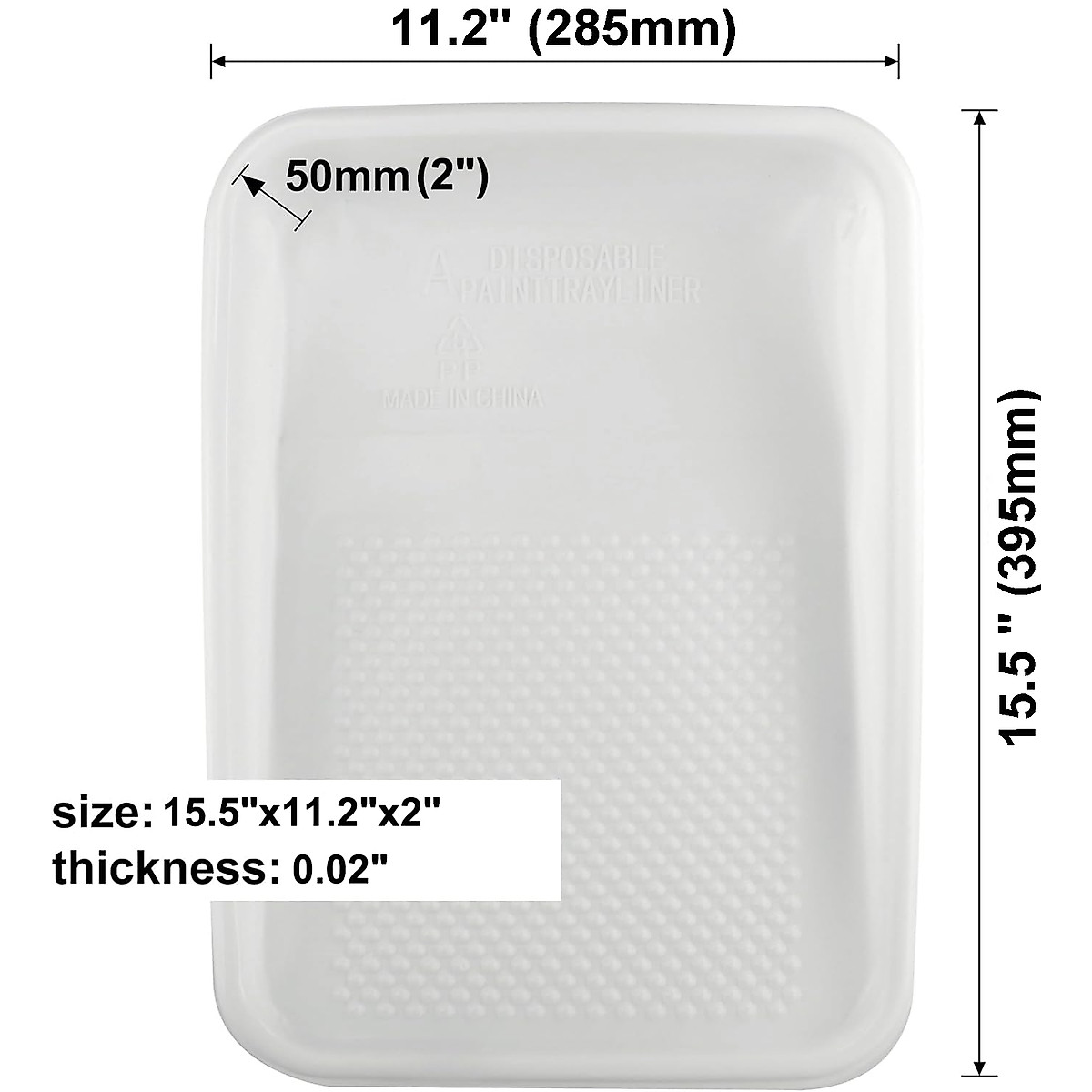 Great Andrew 9-Inch Paint Tray Liner, 21 PCS Plastic Paint Roller Tray Liner Set, Disposable Paint Pan Liners for Painting Projects, Painting Walls, Floors, Home Improvement, DIY Projects