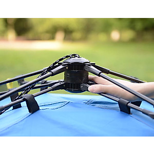 Wind Tour 3-4 Persons Instant Automatic Camping Tent, Waterproof Sun Shelters Backpacking Tents Quick Set up for Traveling, Hiking, Hunting, Fishing (Blue- Without 2 Poles+tarp)