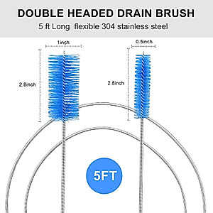 100pcs Straws Tips Reusable Silicone Straws with Flexible Straw Drain Brush Set