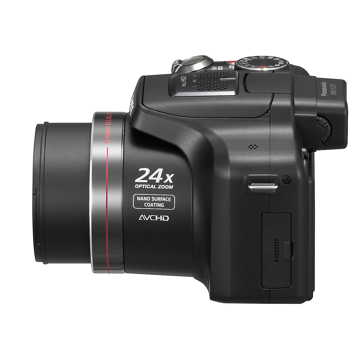 Panasonic Lumix DMC-FZ47K 12.1 MP Digital Camera with 24xOptical Zoom - Black (OLD MODEL)