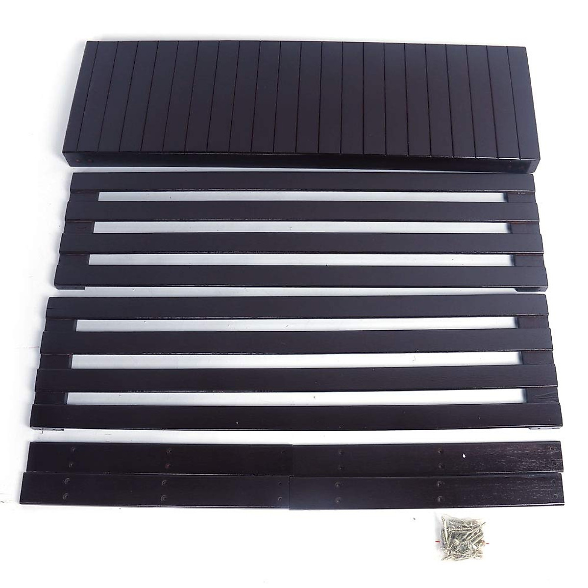 SoSo-BanTian1989 Bamboo Free Standing Shoe Rack, Bathtub Side Table Shoes Organizer Shelf for Entryway Hallway Corridor Living Room (Dark Coffee)