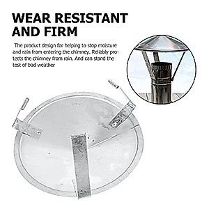 Roof Vent Proof Accessories Metal Chimney Smokestack Spark Weather Topper Steel Stainless Insulation Top Cover All Wind Silver Rainproof Round Arrestor Practical Cap