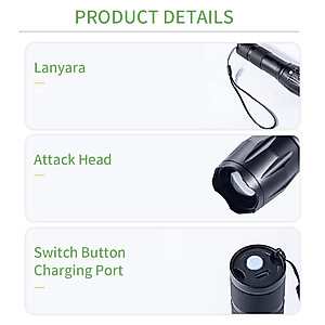 YZYOE Rechargeable red Light Flashlight，Tactical Flashlights， 2 in 1 White Lights and LED Red Hunting Light，2 Modes, Coon Hunting Lights， Detector,Night Observation, Astronomy, Aviation.