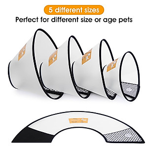 Inspack Cone for Dogs to Stop Licking，Dog Cone Collar Alternative, E-Collar for Large/Medium/Small Dogs After Surgery, Pet Recovery Collars & Cones, Elizabethan Comfy Cat Head Neck Ecollars of Shame