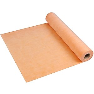 YZprism Waterproof Membrane 430 Sq Ft 20 mils Thick 3.3 x 131' Tile Underlayment Shower Membrane PE Fabric 0.5 mm for Shower Walls, Bathroom Floors, Sauna Room, Roof Large Area Waterproofing Orange