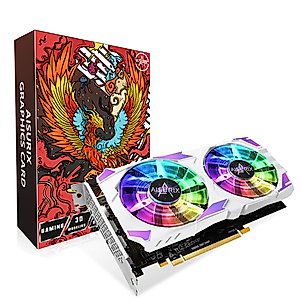 AISURIX RX 580 Graphics Card, 2048SP, Real 8GB, GDDR5, 256 Bit, Pc Gaming Video Card, 2XDP, HDMI, PCI Express 3.0 with Freeze Fans ，Graphics Card for Gaming pc