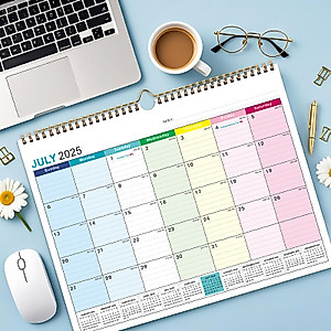 Kyweel Wall Calendar 2023-2024, January 2023-June 2024, 15" x 12", Highlight Holidays, Planning Calendar, Thick Paper