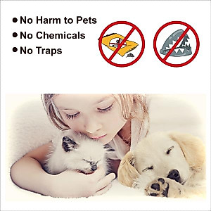 DigiMax 360° Rodent Repellent Mice Repellent Indoor ultrasonic Plug in with 5 Ultrasonic Speakers USB & Battery Powered Pest Control Basement Warehouse Storage Office Home (1 pc)