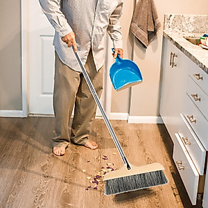 2pcs Broom Soft Bristles Hardwood Floors Indoor Sweeping Broom Bedroom Kitchen Bathroom Handle Ideal Home Cleaning