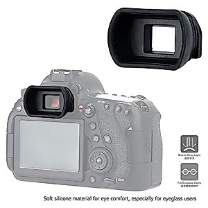Kiwifotos Long Soft Viewfinder Eyecup Eyepiece for Canon EOS 90D 80D 70D 60D 77D 6D Mark II 5D Mark II Rebel T7 T6 T5 T100 T8i T7i T6s T6i T5i T4i T3i T2i T1i SL3 SL2 SL1 4000D 50D 40D 30D and More