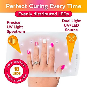 SUNUV UV LED Nail Lamp, Gel UV Light Nail Dryer for Gel Nail Polish Curing Lamp with Sensor 2 Timers SUN9C Pink Gift for Women Girl
