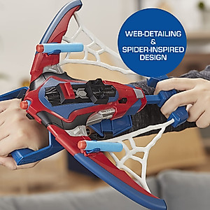 Marvel Spider-Man Web Shots Spiderbolt NERF Powered Blaster Toy, Fires Darts, Includes 3 Darts And Instructions, For Kids Ages 5 and Up (Amazon Exclusive)