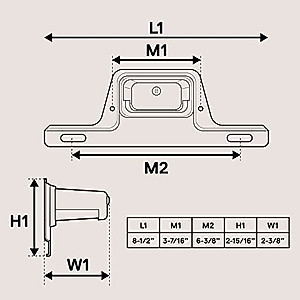 TRUE MODS LED License Plate Light for Trailer [Bracket Mount] [DOT FMVSS 108] [SAE L] [Black-Finish] [Waterproof] [12V DC] License Tag Lights for UTV ATV Trailer Truck RV Boat