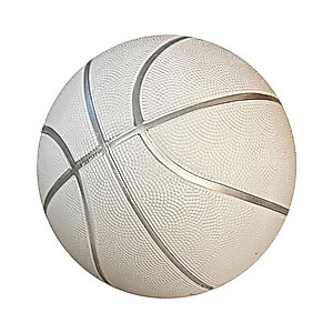 BESTSOCCERBUYS.COM All White Plain Basketball Ball for Autographs Signing Leisure Play Full Size 7