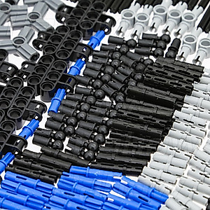 Habow 882pcs Technic-Parts Axle-Pin-Connector Compatible with Lego-Technic, Technic Bush Technic Chain Link Technic Tooth Rubber Band Etc. MOC Replacement Pieces and Parts.