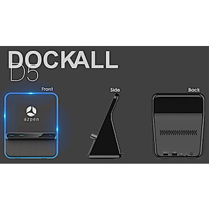 Wireless Charging Audio Dock by Azpen with Dual 8 watts Bluetooth Speakers, Upgraded Microphone for Handsfree Call, Wireless Charger for iPhone 15 14 13 12 11 and Samsung S23 S22 S21 S20