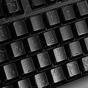 FidgetFidget Bilingual M-200 USB Wired 3 Colors Russian English Backlight Gaming Keyboard