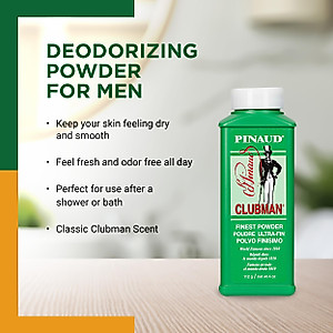 Clubman Pinaud Finest Powder, White, Skin Soothing, 4 oz