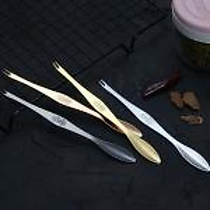 Stainless Steel Lobster Crab Forks Picks Spoons, Quick Shellfish Lobster Cracker Seafood Tools Clip Needle Fork, Lobster Fruit Fork(silver)