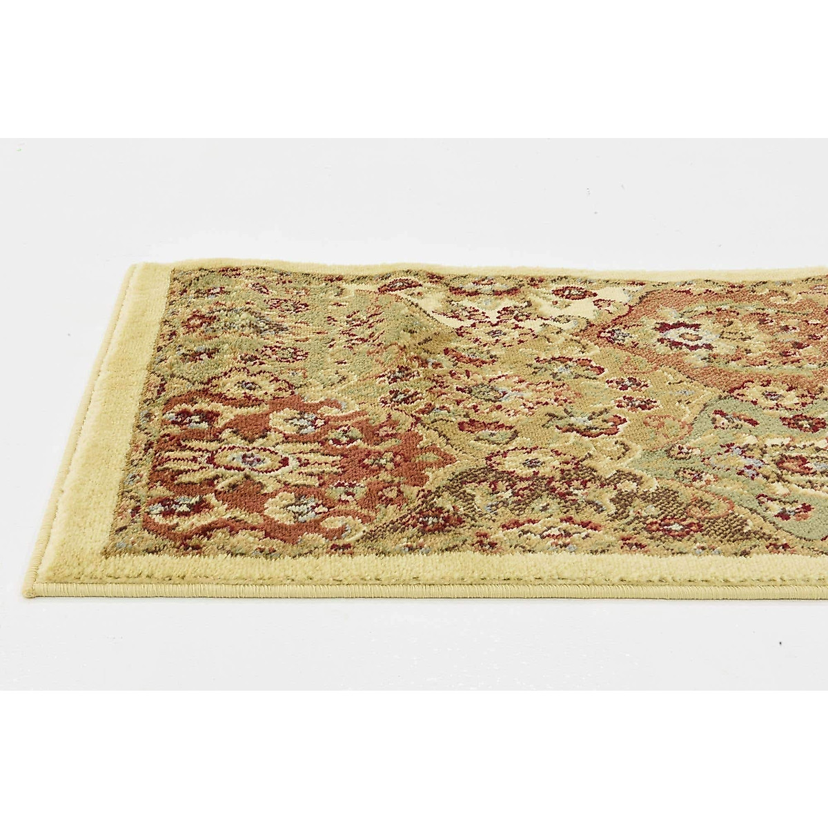 Unique Loom Voyage Collection Traditional Oriental Classic Intricate Medallion Design Area Rug, Runner 2' 2" x 6' 0", Ivory/Brown