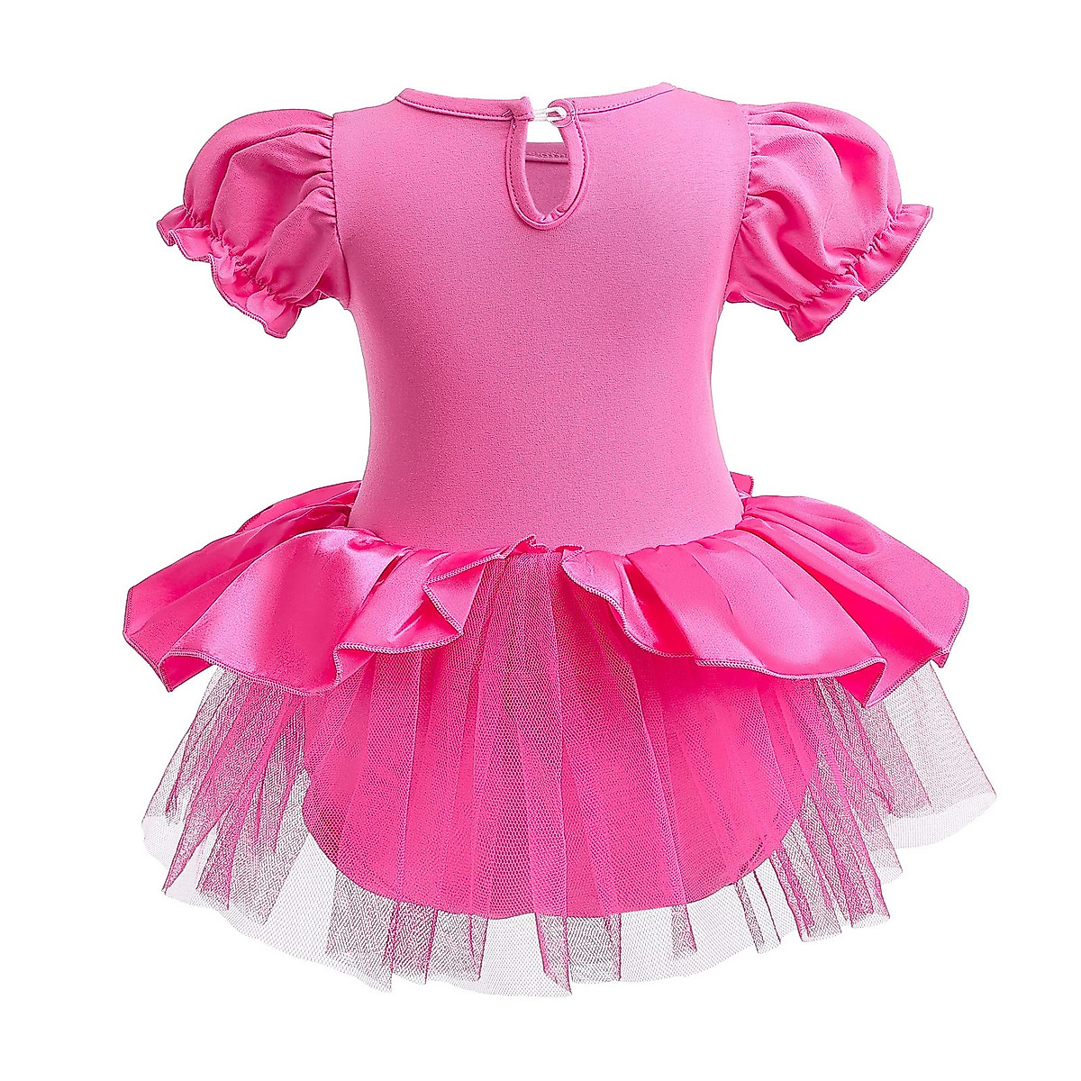 Szytypyl Princess Peach Costume for Baby Girls Halloween Outfit Pink Dress Up with Headband