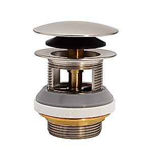 Westbrass 1-1/2" NPSM Coarse Thread Tip-Toe Bathtub Drain, Satin Nickel, D98R-07