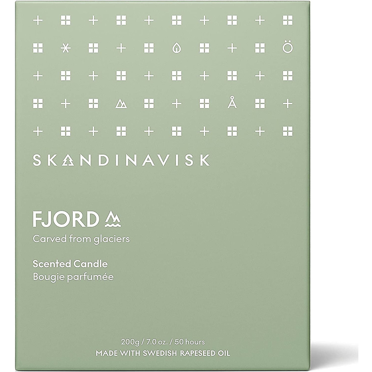Skandinavisk Fjord Scented Candle. Fragrance Notes: Apple and Pear Blossom, Orchard Fruits and Redcurrants. 7.0 oz.