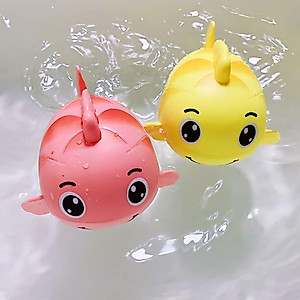 NEXTAKE Wind-up Carp Bath Toy for Kids, Windup Fish Bath Toy Bahtub Carp Toy Fish Floating Toy Carp Water Toy Swimming Fish Tub Toy for Toddlers (Pink)