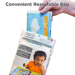 Neat Solutions Table Topper Disposable Stick-on Placemats in Reusable Package, Gender Neutral, 12" x 18", 60 Count (Pack of 1) (Styles May Vary)