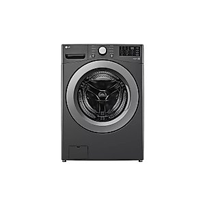 LG WM3470CM 27 Inch Front Load Washer with 5.0 Cu. Ft. Capacity, 8 Wash Programs, 1,300 RPM, SpeedWash Cycle, SmartDiagnosis, Rinse+Spin, Control Lock