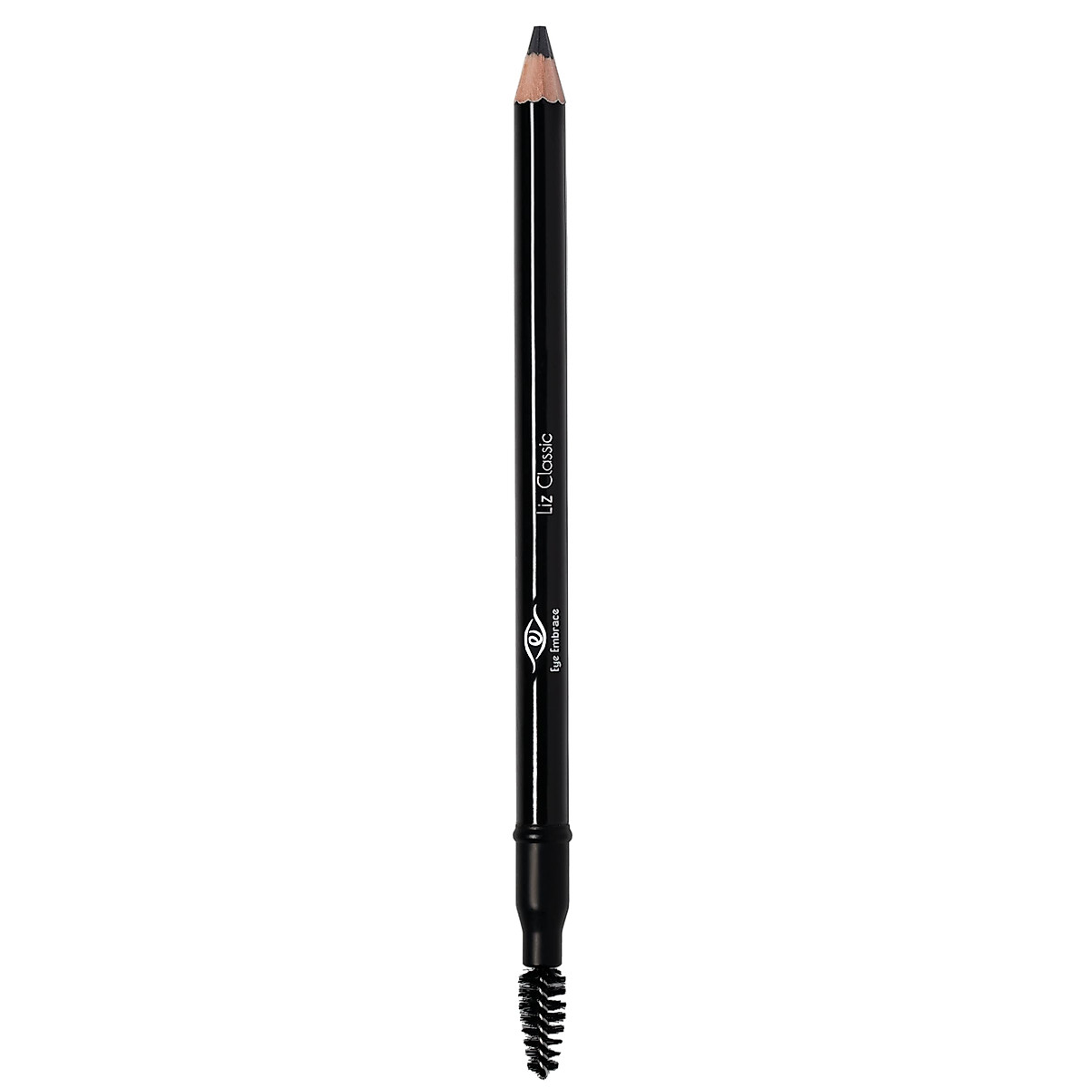 Eye Embrace Liz Classic: Warm Medium Gray Wooden Eyebrow Pencil – Waterproof, Double-Ended Pencil with Sharpener & Spoolie Brush, Cruelty-Free
