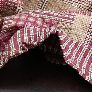 Virah Bella 2 Piece Full/Queen Lodge Quilt Bedding Set - Rustic Country Reversible Comforter Set with Decorative Pillow Shams - Montana Cabin: Red/Tan