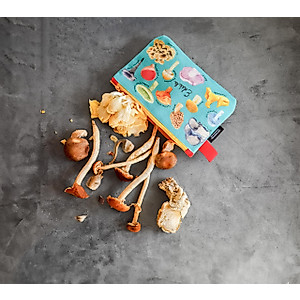 The Unemployed Philosophers Guild Mushroom Bag - 9" Canvas Zipper Toadstool and Nature Themed Pouch for Pencils, Tools, Cosmetics, Toiletries, and More