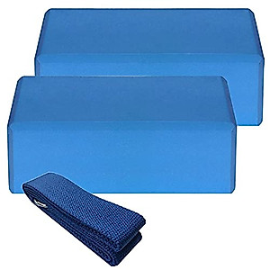 Best Shop Blocks and 1pcs Cotton Yoga Strap Stability Blocks Yoga Strap Set
