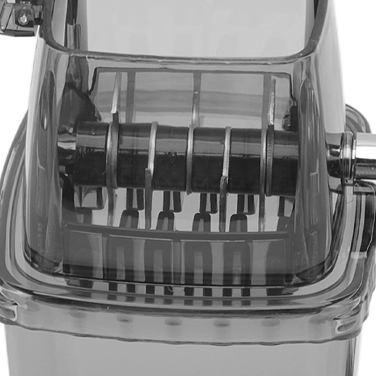 Tuzoo Hand Crank Operated Ice Crusher, Ice Shaver with Stainless Steel Blades, Manual Hand Crank Operated Ice Breaker for Fast Coarse, Shaved or Fine Chips Snow Cones or Slushies(Gray)