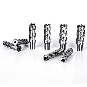 OSCARBIDE Annular Cutter Set 13pieces,2"Cutting Depth,3/4"Weldon Shank and 7/16 to 1-1/16 inch Cutting Diameter Mag Drill Bits for Magnetic Drill Press with 2pcs Pilot Pins