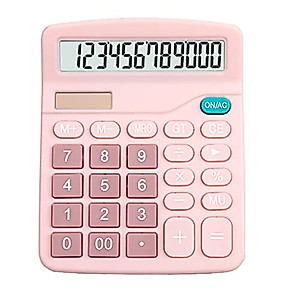 XWWDP Blue Pink 12 Digit Desk Solar Calculator Large Big Buttons Financial Business Accounting Tool for School Student Office (Color : Blue, Size
