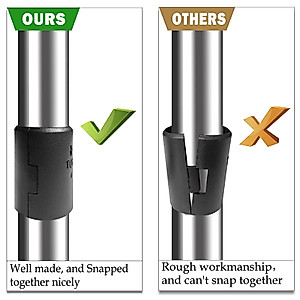 Wire Shelf Clips - 56 Pack Plastic Metal Shelf Clips, 1 Inch Wire Shelf Clips for 1" Post, Black Wire Shelving Clips- Shelving Sleeves Replacements for Wire Shelving System (28 Pairs)