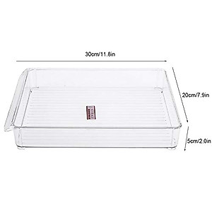 Plastic Food Storage Container Bin with Lid and Handle for Kitchen, Pantry, Cabinet, Fridge, Freezer(6138-小)