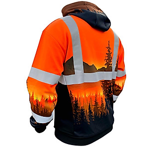 SafetyShirtz SS360 Wildland Hoodie - Orange - ANSI Class 3 - PNW Sasquatch XL