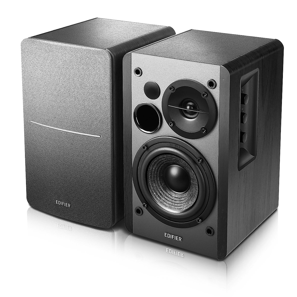 Edifier R1280DB Powered Bluetooth Bookshelf Speakers - Optical Input - Wireless Studio Monitors - 4 Inch Near Field Speaker - 42w RMS - Black (Renewed)