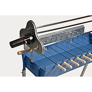 Greek Cypriot Charcoal BBQ Barbecue Grill Foukou - Motorized Rotisserie