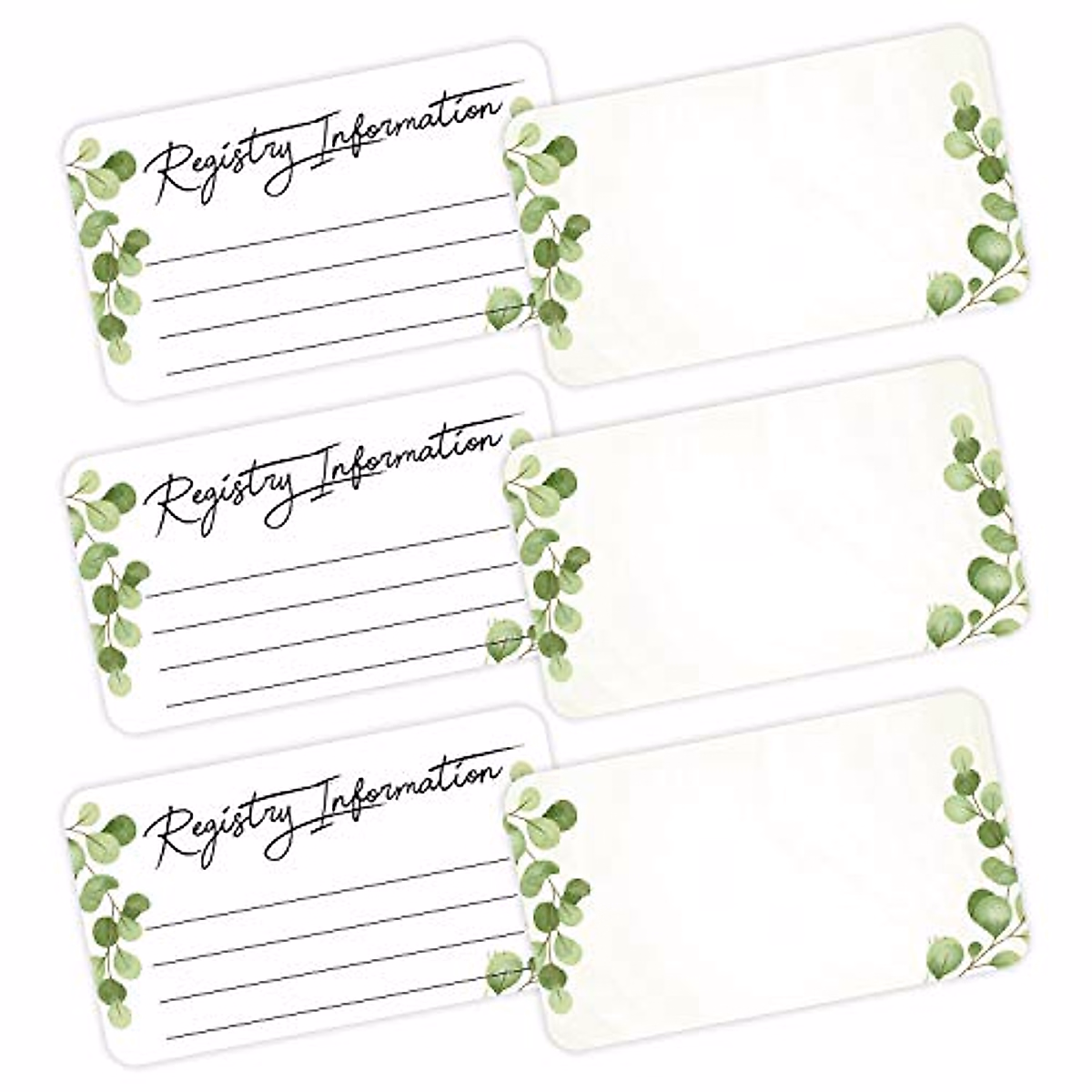 PARTH iMPEX Registry Information Cards - (Pack of 100) 3.5" x 2" Invitation Insert for Bridal Wedding Baby Shower