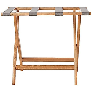 Wooden Mallet Designer Curve Leg Luggage Rack, Light Oak