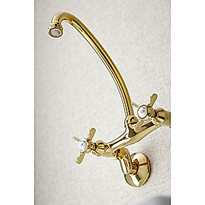 Kingston Brass KS114PB Essex Kitchen Faucet, Polished Brass