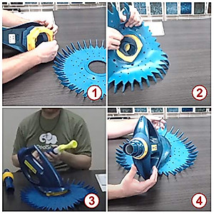 Funmit W70329 Finned Seal Disc Skirt & W69698 Pool Cleaner Diaphragm & W70327 Foot Pad Pool Cleaner Kit Replacement for Zo-diac Baracuda G2 G3 G4 Replace W69721 W72855