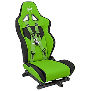 OpenWheeler Racing and Flight Simulation Cockpit Four Point Harness. Virtual Reality add-on. Green